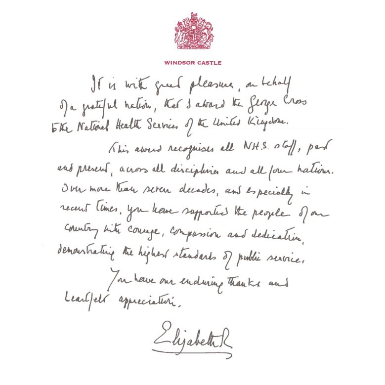 Trust welcomes George Cross award for the NHS - North Tees and ...